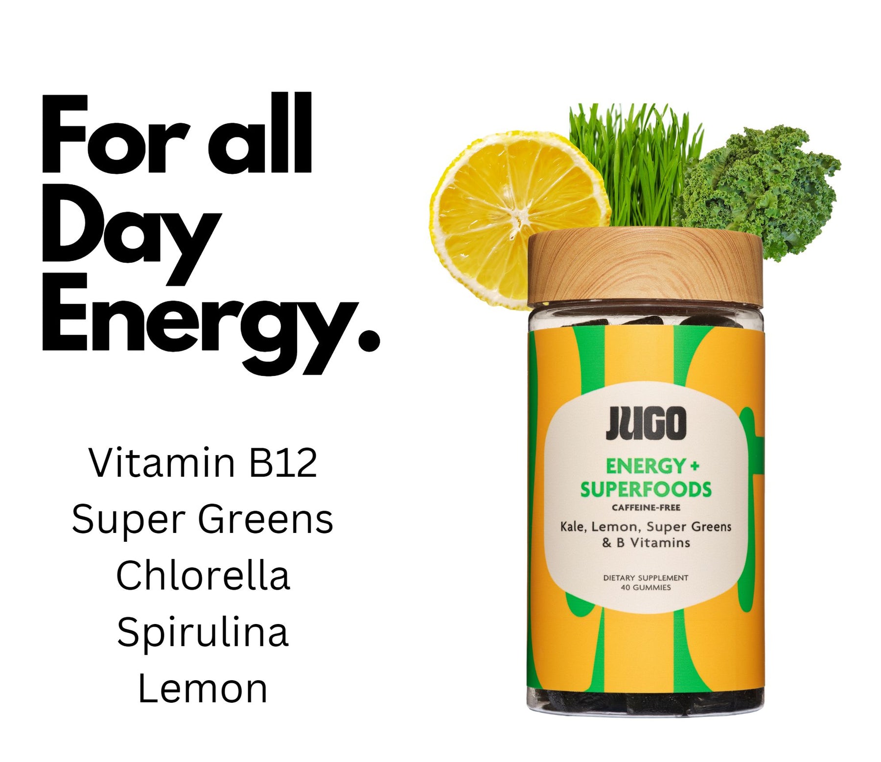Jugo Energy Gummies - B12, Chlorella & Lemon Gummies – JUGO SUPERFOODS CO