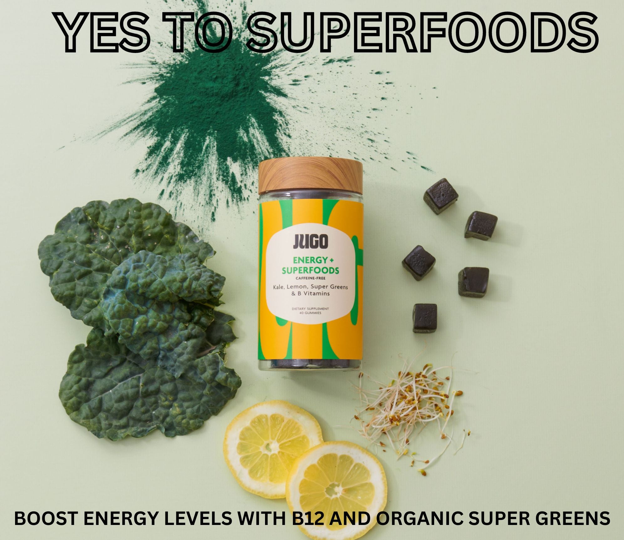 Jugo Energy Gummies - B12, Chlorella & Lemon Gummies – JUGO SUPERFOODS CO
